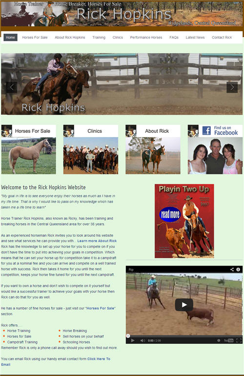 Rick Hopkins Horse Trainer – Studioquigs – Jeff Quigley